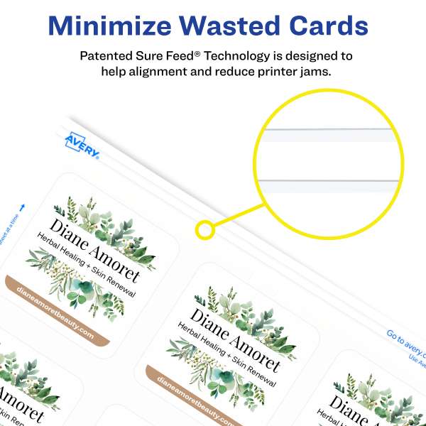 Clean Edge(R) Square Cards, Rounded Corners, White 35703 | Avery.com
