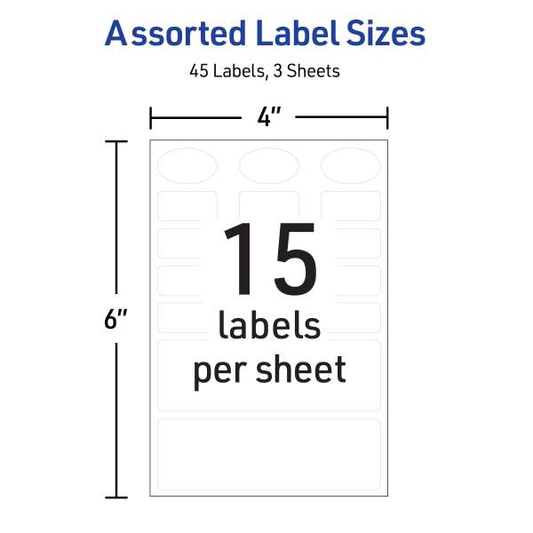 No-Iron Fabric Labels, Assorted, 45 Total 40700 | Avery.com