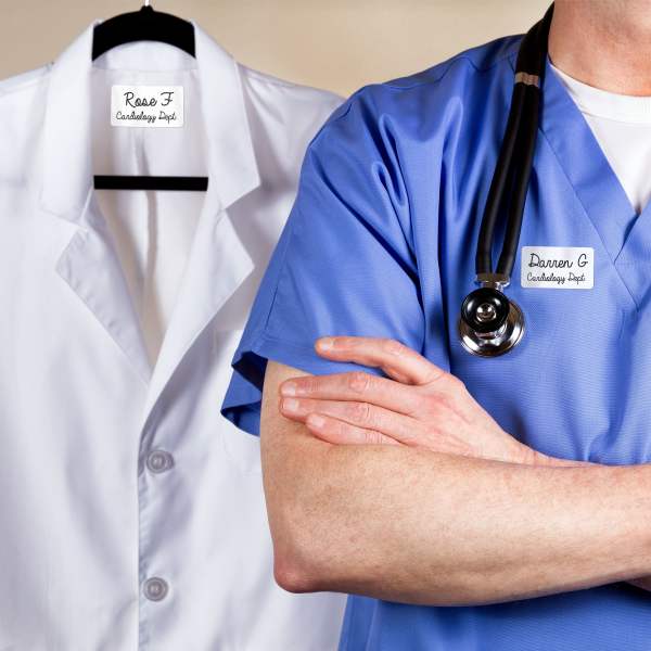 Avery® No-Iron Fabric Labels, 1" x 1-3/4", Washer and Dryer-Safe Labels ...