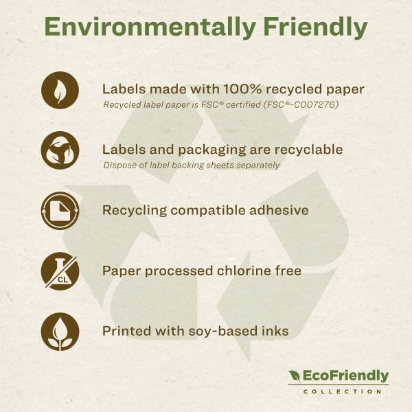 EcoFriendly Address Labels, 1" x 2-5/8" 48460 | Avery