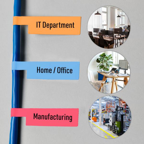 Cable Labels, P-Style, 1.02" x 3.3", Assorted 61541 | Avery.com