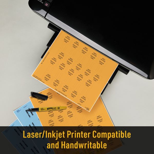 Avery® Cable Labels, T-Style Self-Adhesive Cord Labels, 1.25" x 2", 8 ...