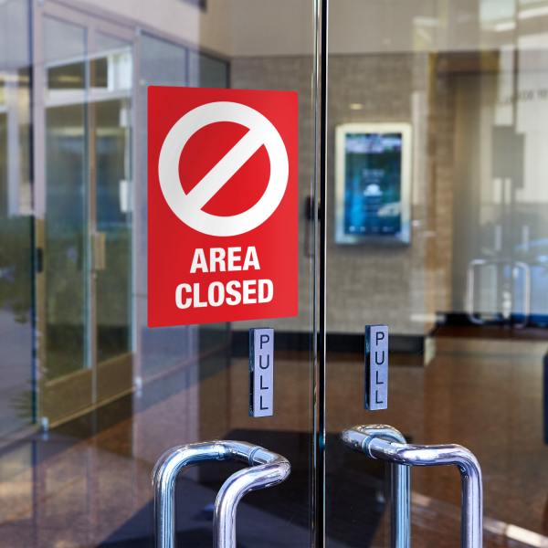 Area Closed Preprinted Table and Chair Decals 83071 | Avery.com