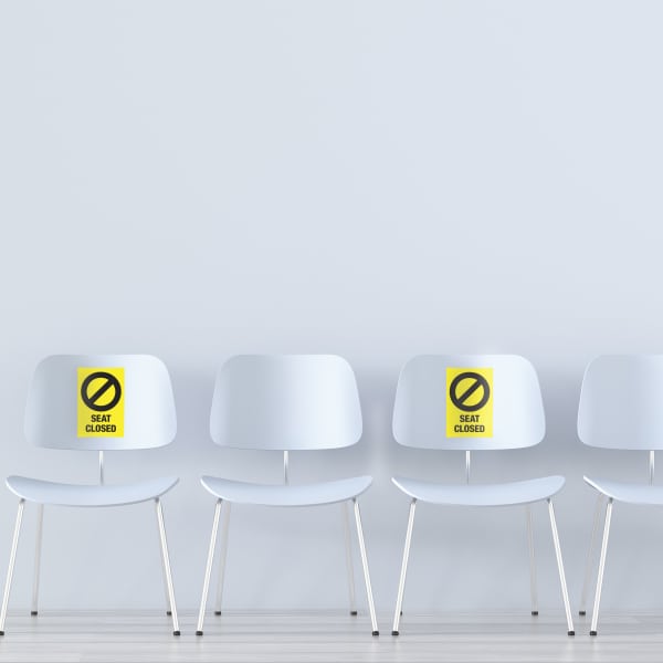 Seat Closed COVID-19 Preprinted Decals 83074 | Avery.com