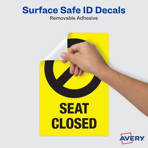 Seat Closed COVID-19 Preprinted Decals 83074 | Avery.com