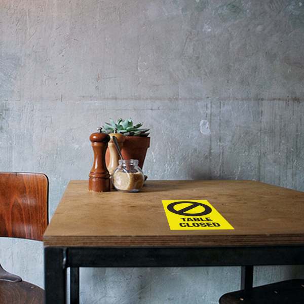 Table Closed COVID-19 Preprinted Decals 83075 | Avery.com