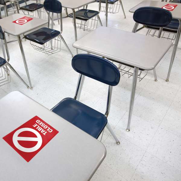 Table Closed COVID-19 Preprinted Decals 83077 | Avery.com