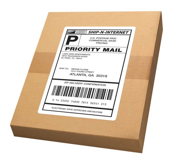 Avery® Half Sheet Shipping Labels, 5-1/2" x 8-1/2", White, 500 Blank ...