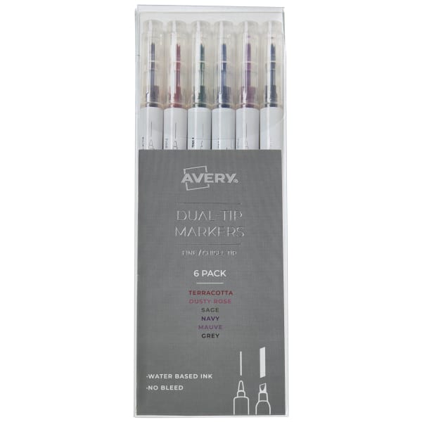 Dual Tip Markers, Muted Neutral Colors 25003 | Avery
