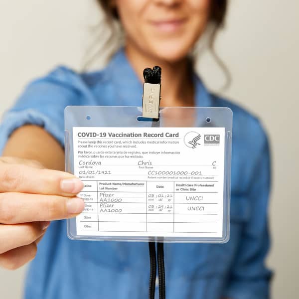 Vaccine Card Protectors with Lanyards 2913 | Avery.com