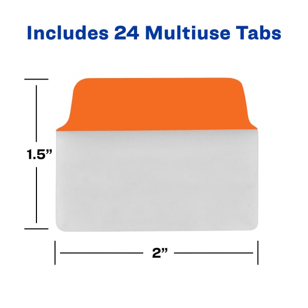 Ultra Tabs®, Assorted, 24 Multiuse Tabs, 2" x 1.5" 74772 | Avery.com