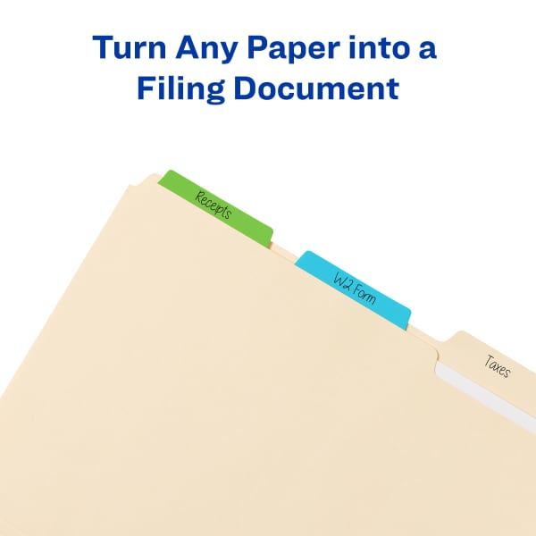 Ultra Tabs®, Assorted, 24 File Tabs, 3" x 1.5" 74775 | Avery.com