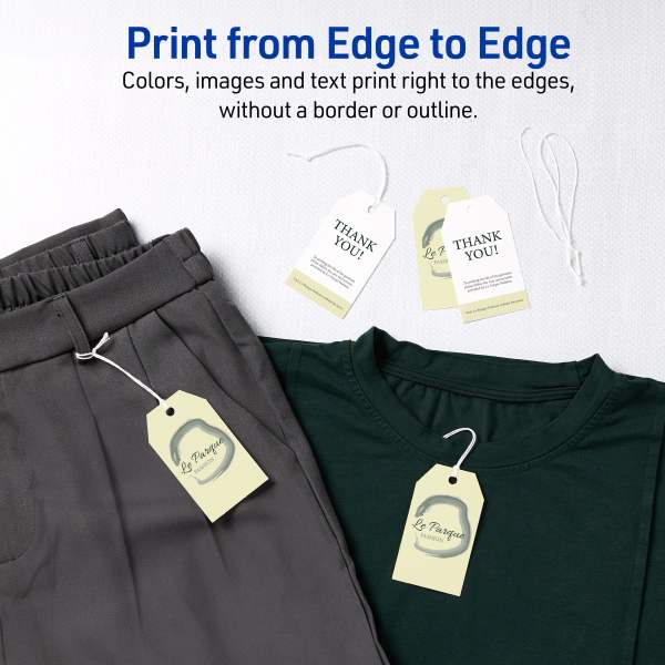 Avery(R) Rectangular Tags with Sure Feed(R), 2" x 3-1/2", White, 96 ...