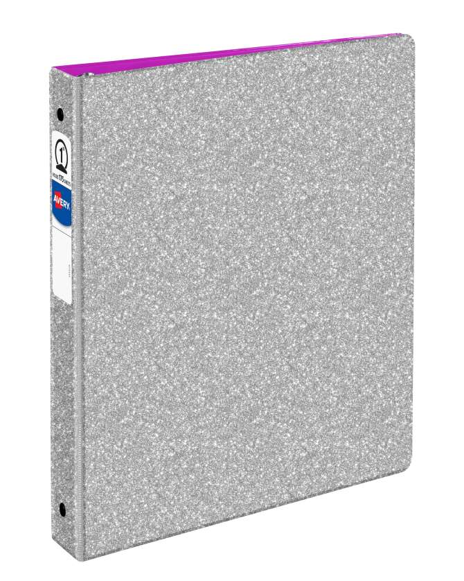 Avery® Glitter Binder Silver/Purple (26759) | Avery.com
