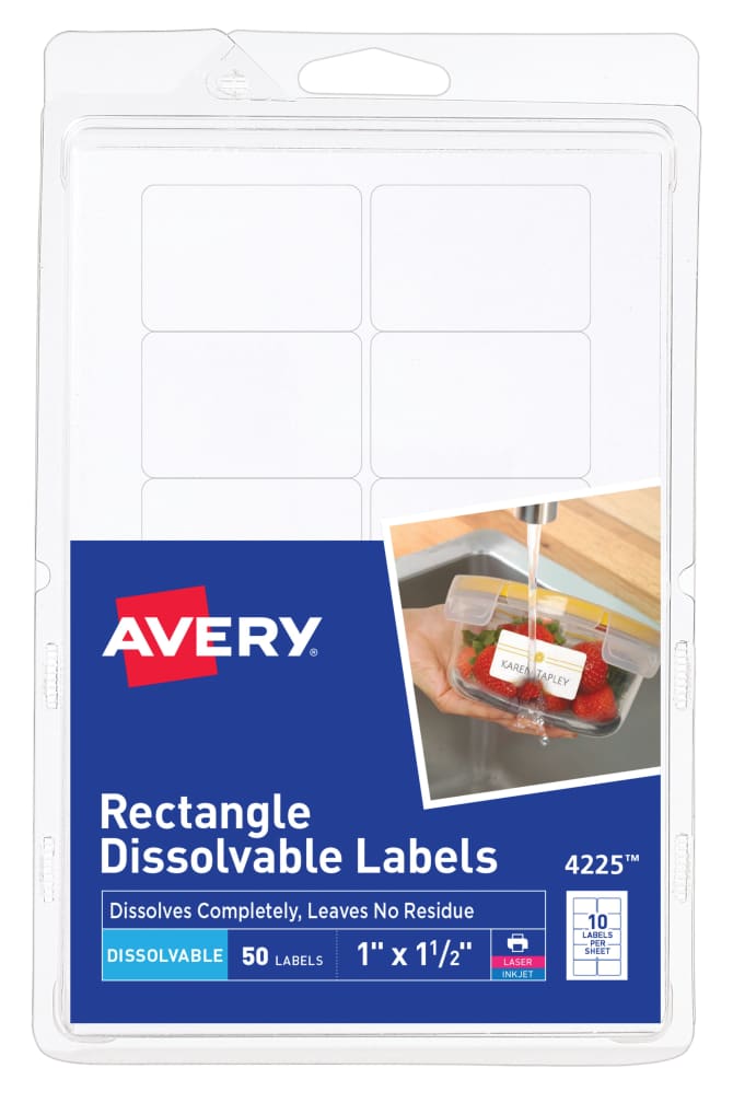 Avery Dissolvable Labels 50 Labels (4225) | Avery.com