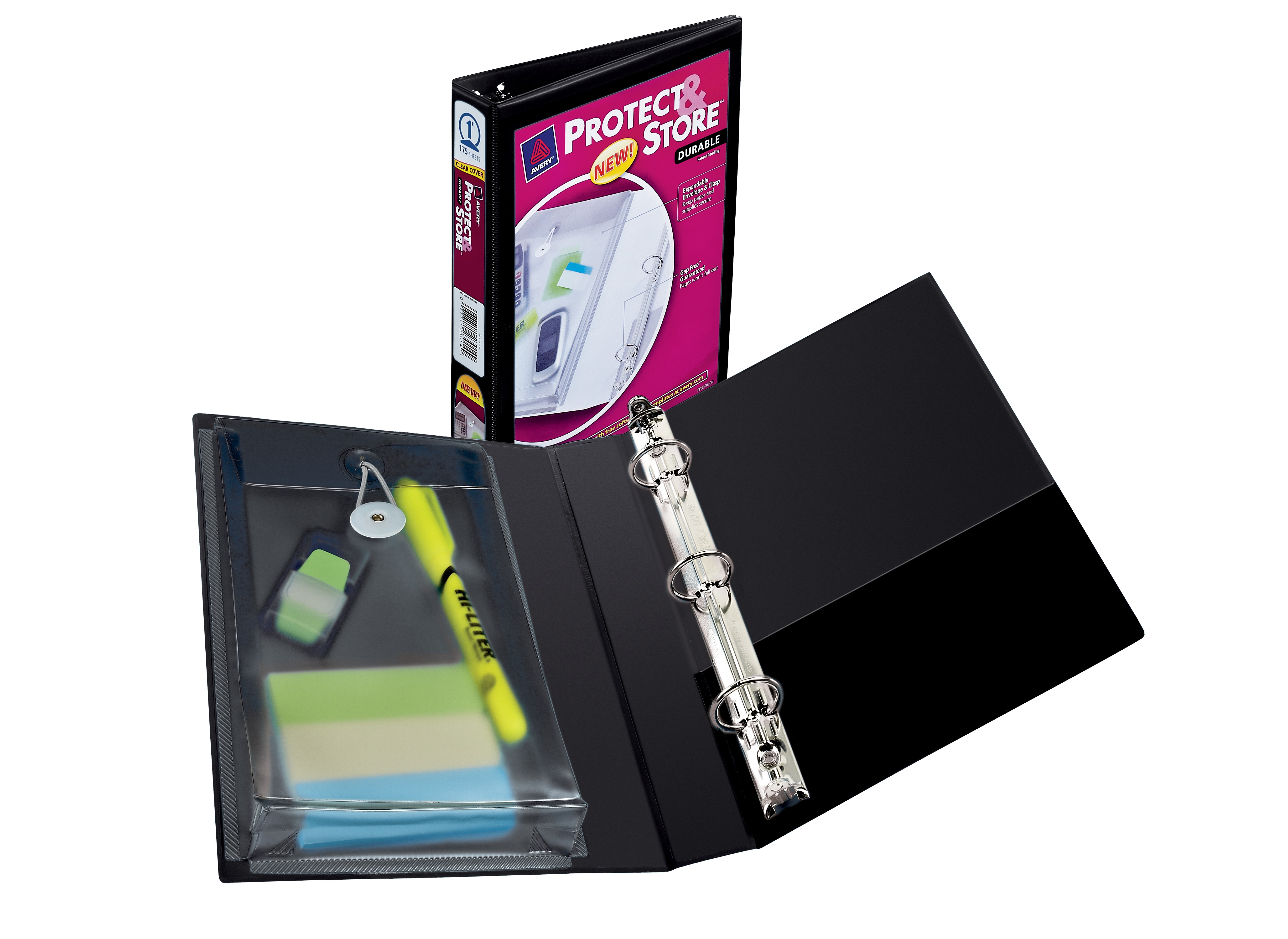 Avery Mini Durable View Protect & Store™ Binder 175-Sheet Capacity, 5-1 ...