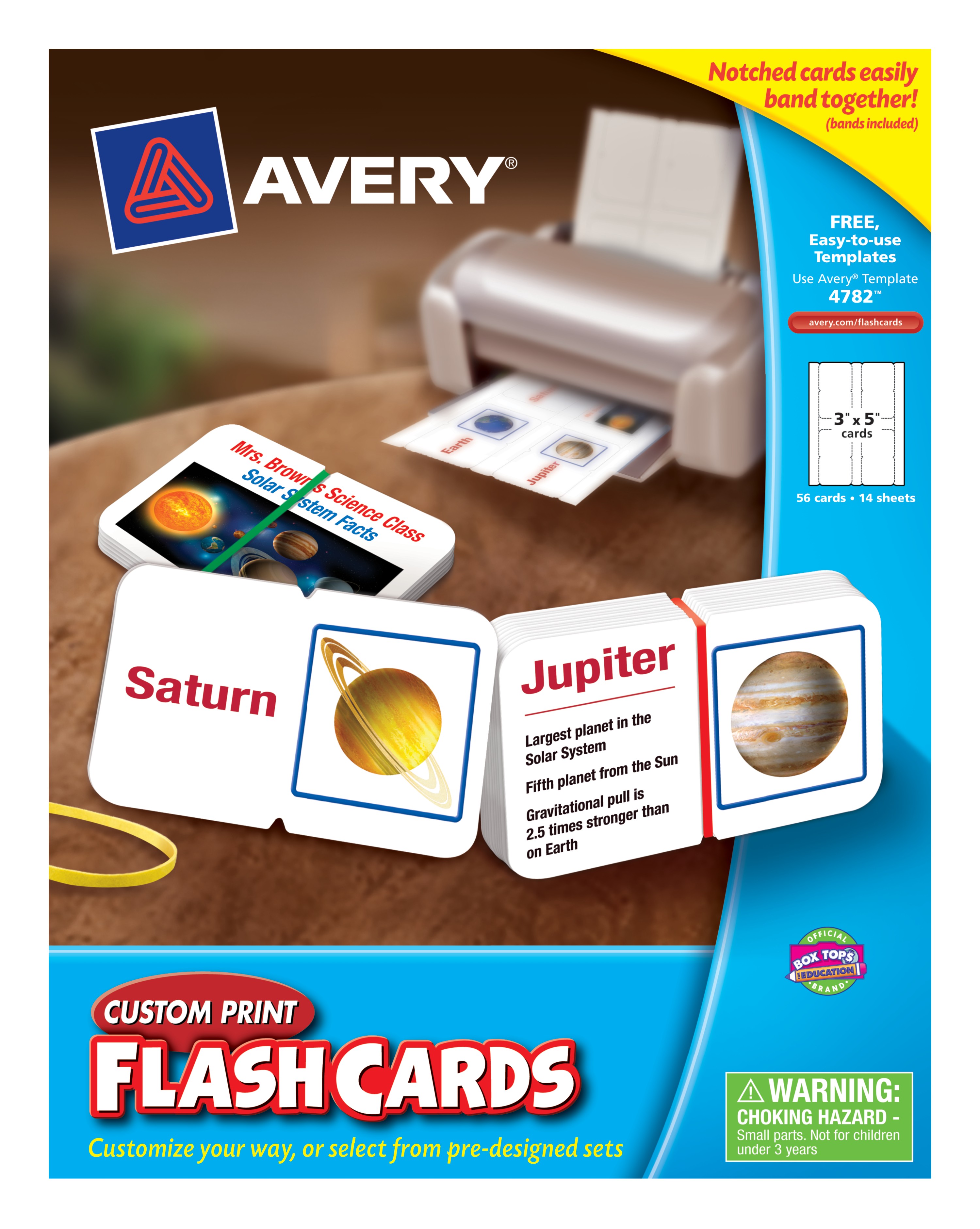 Avery Custom Print Flash Cards 3" x 5", 56 Cards (4782) | Avery.com