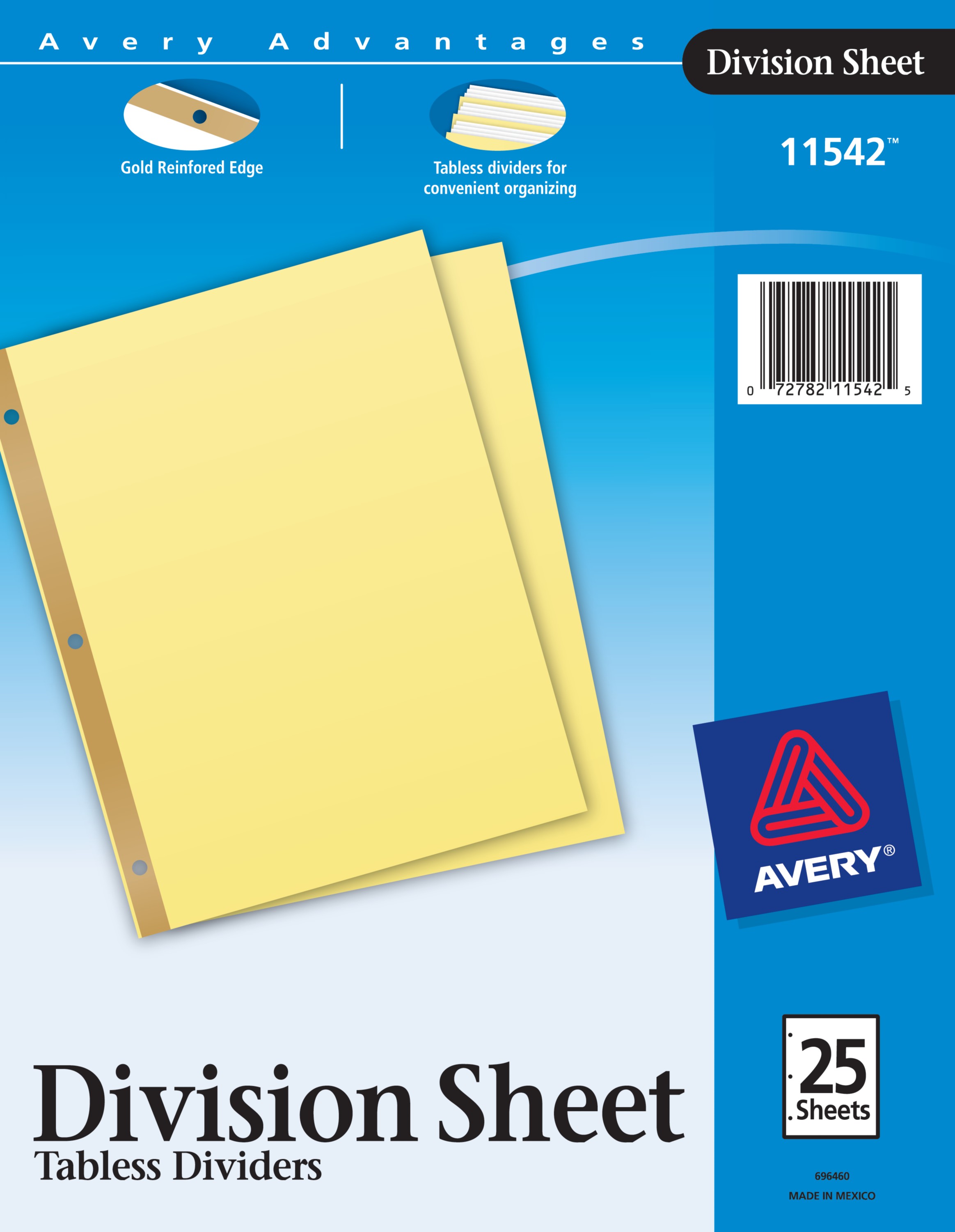 Avery Division Sheet Dividers, 25-Divider Set (11542) | Avery.com