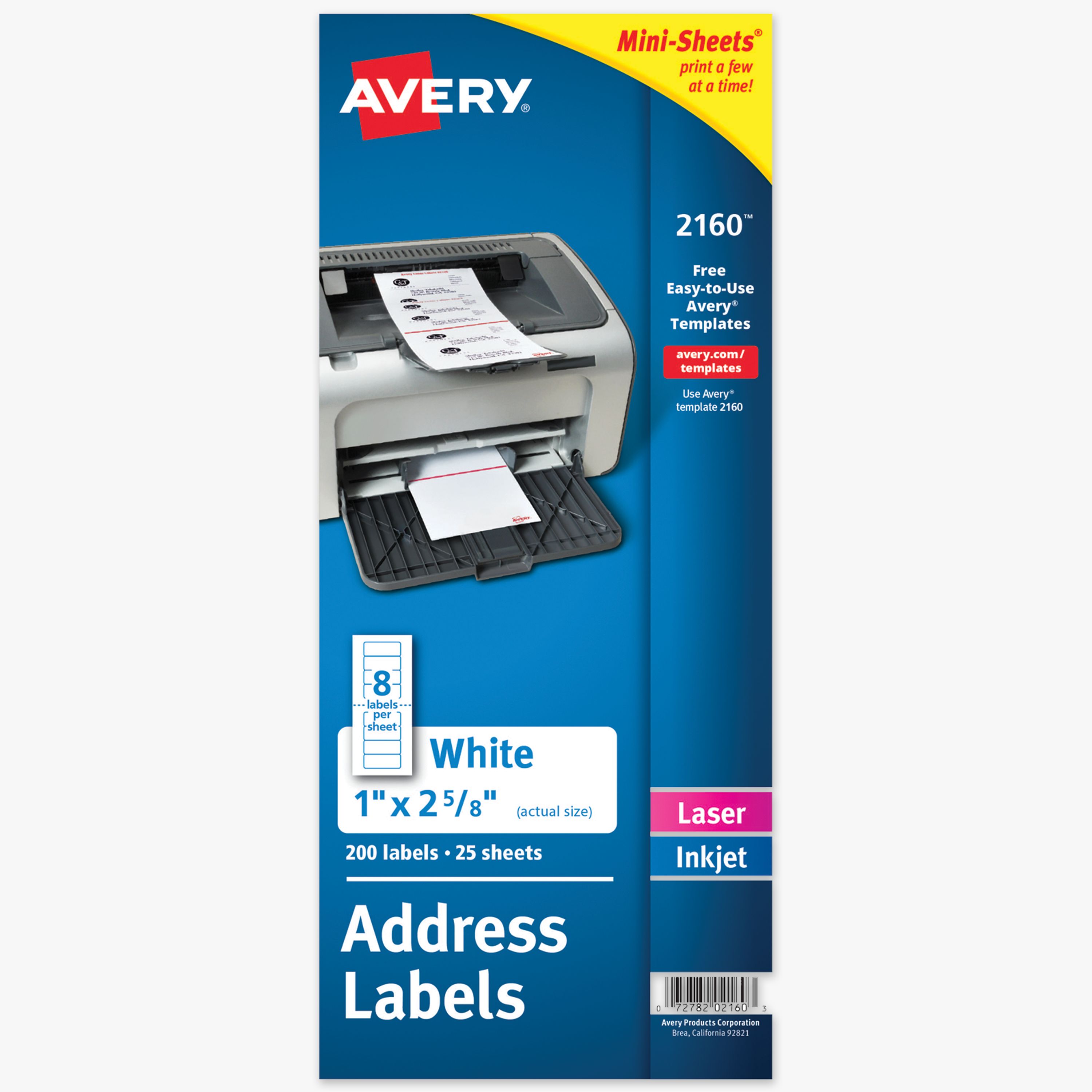 Mini-Sheets Address Labels, 1" x 2-5/8" 2160 | Avery | Avery