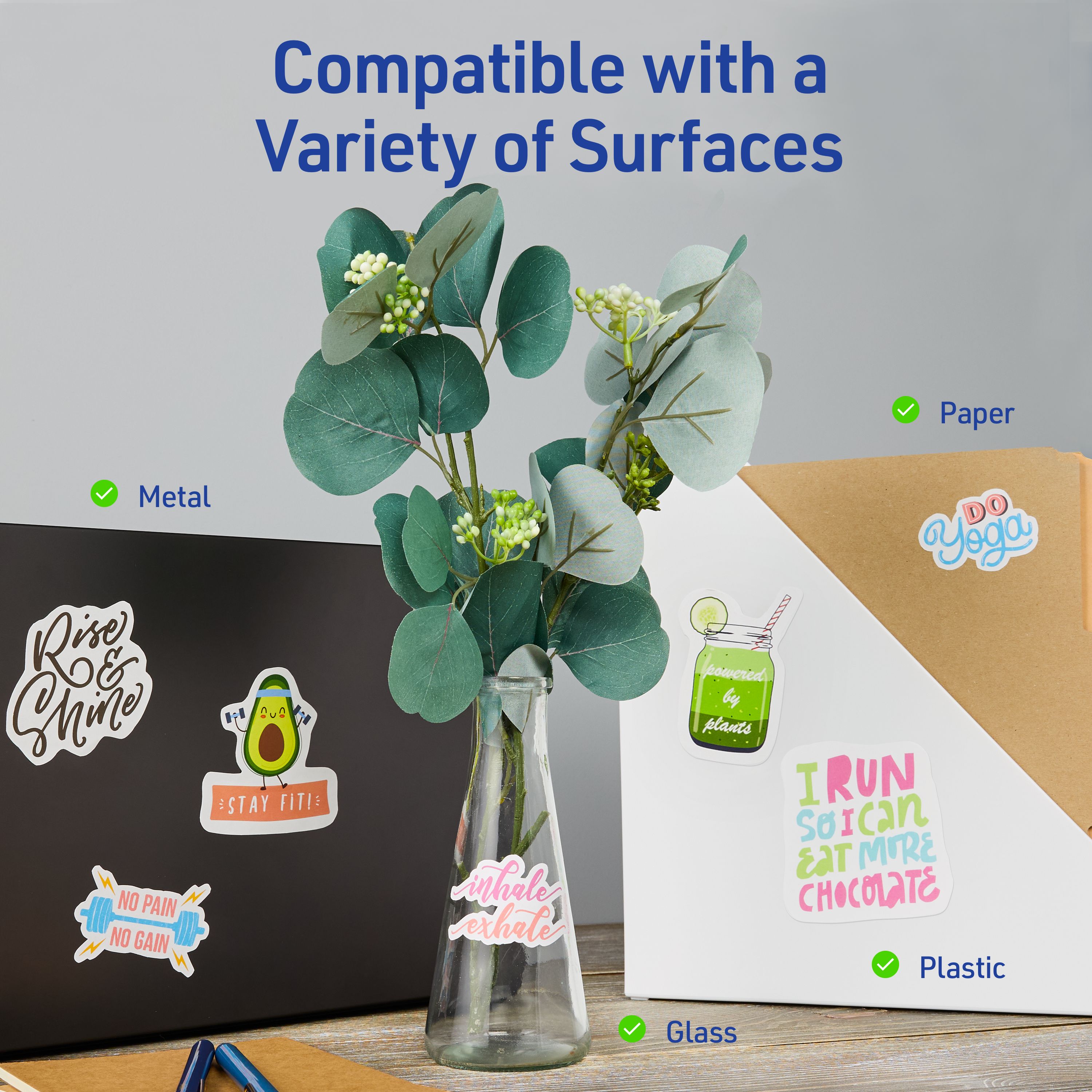 Avery Sticker Paper, Matte White, Repositionable 3383 | Avery | Avery