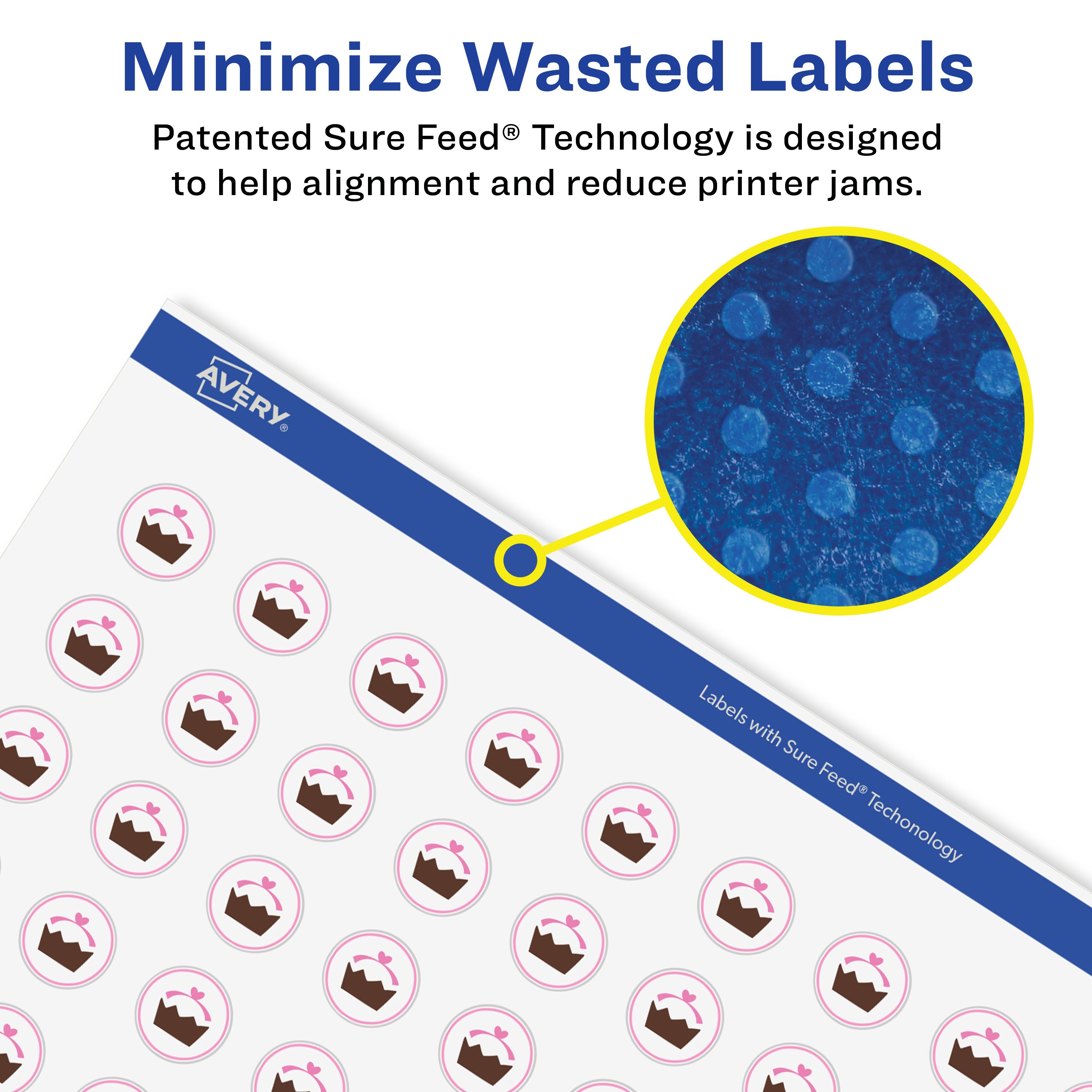 Avery® Glossy Clear Round Labels, ¾" Diameter 4222 | Avery.com | Avery
