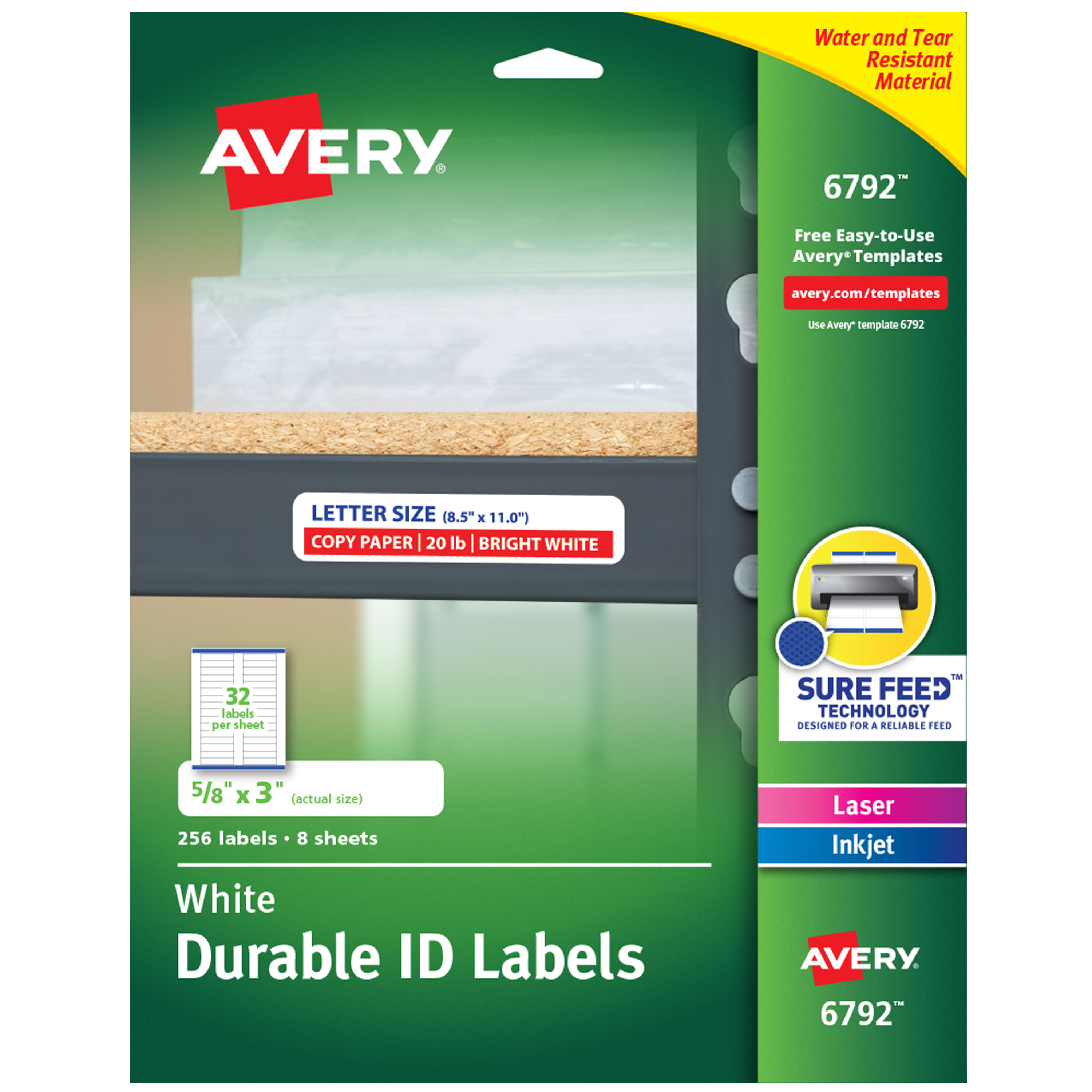 Avery Durable ID Labels 5/8" x 3", 256 Labels (6792) | Avery.com