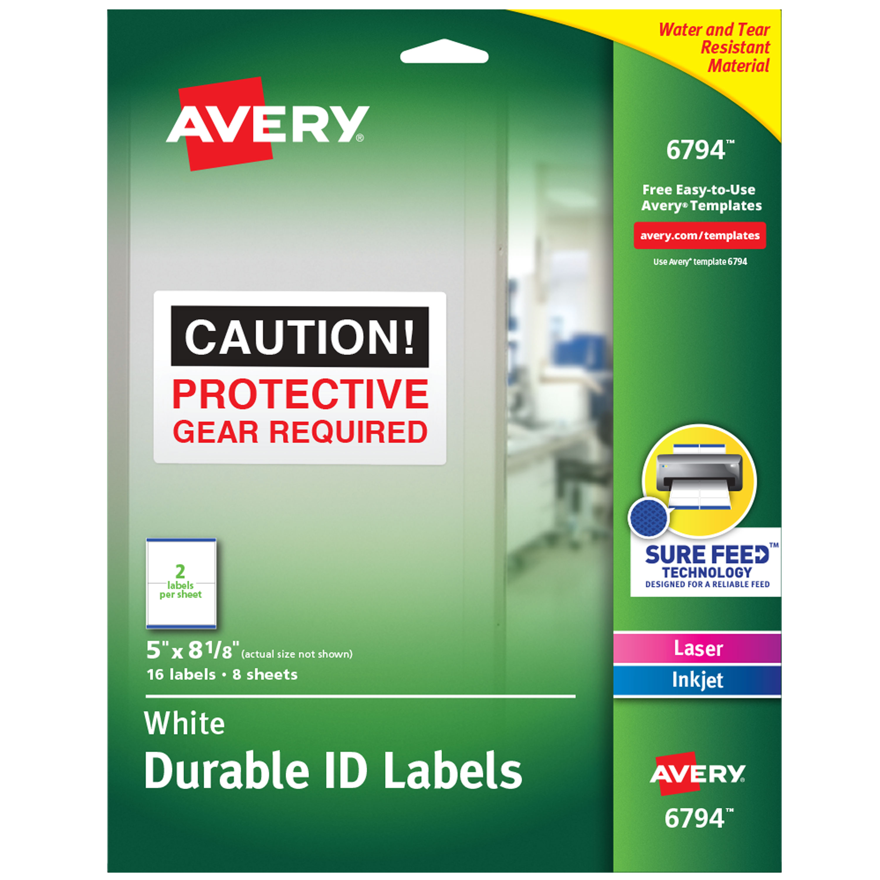 Avery Durable ID Labels 5" x 8-1/8", 16 Labels (6794) | Avery.com