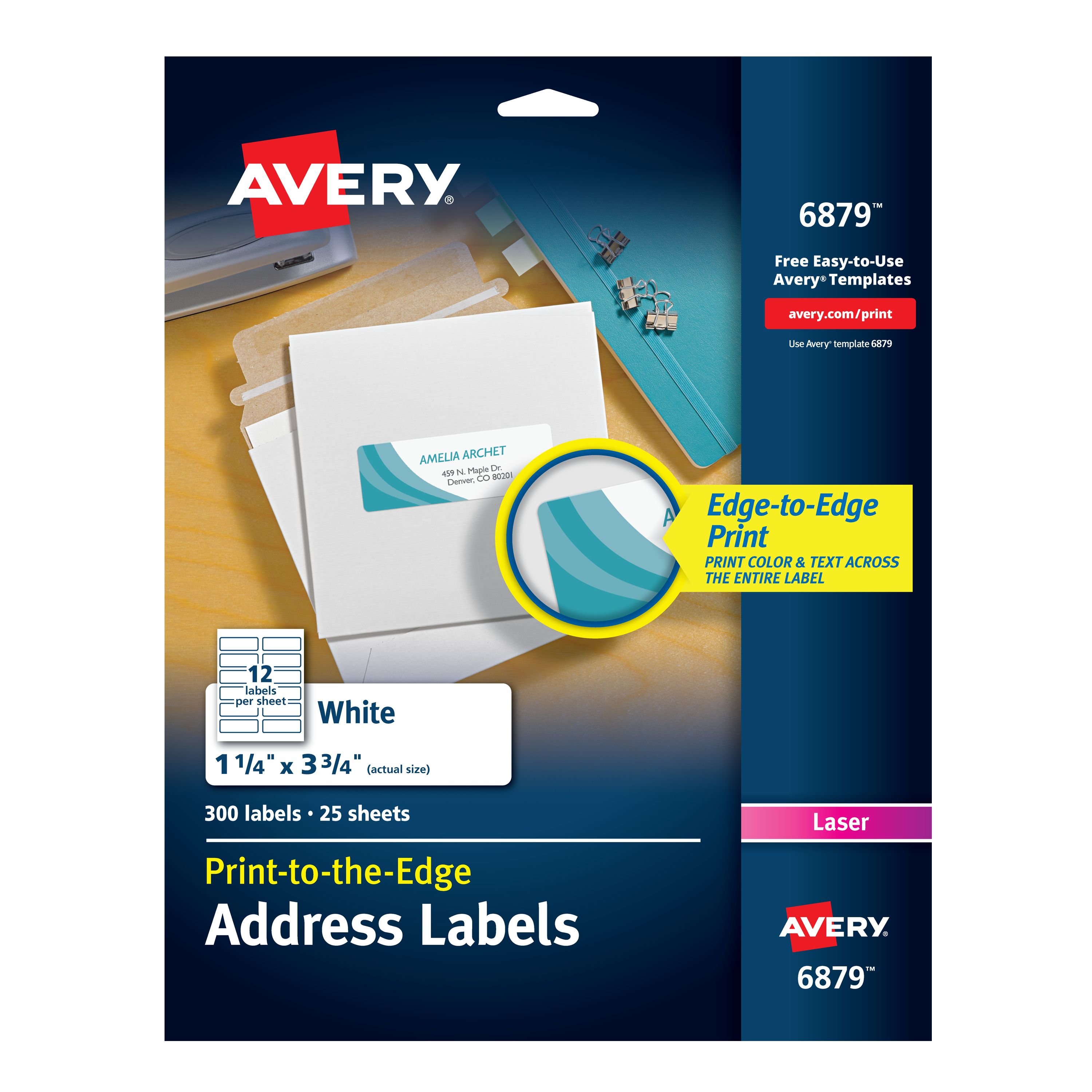Avery Print to the Edge Shipping Labels 300 Labels (6879) | Avery.com