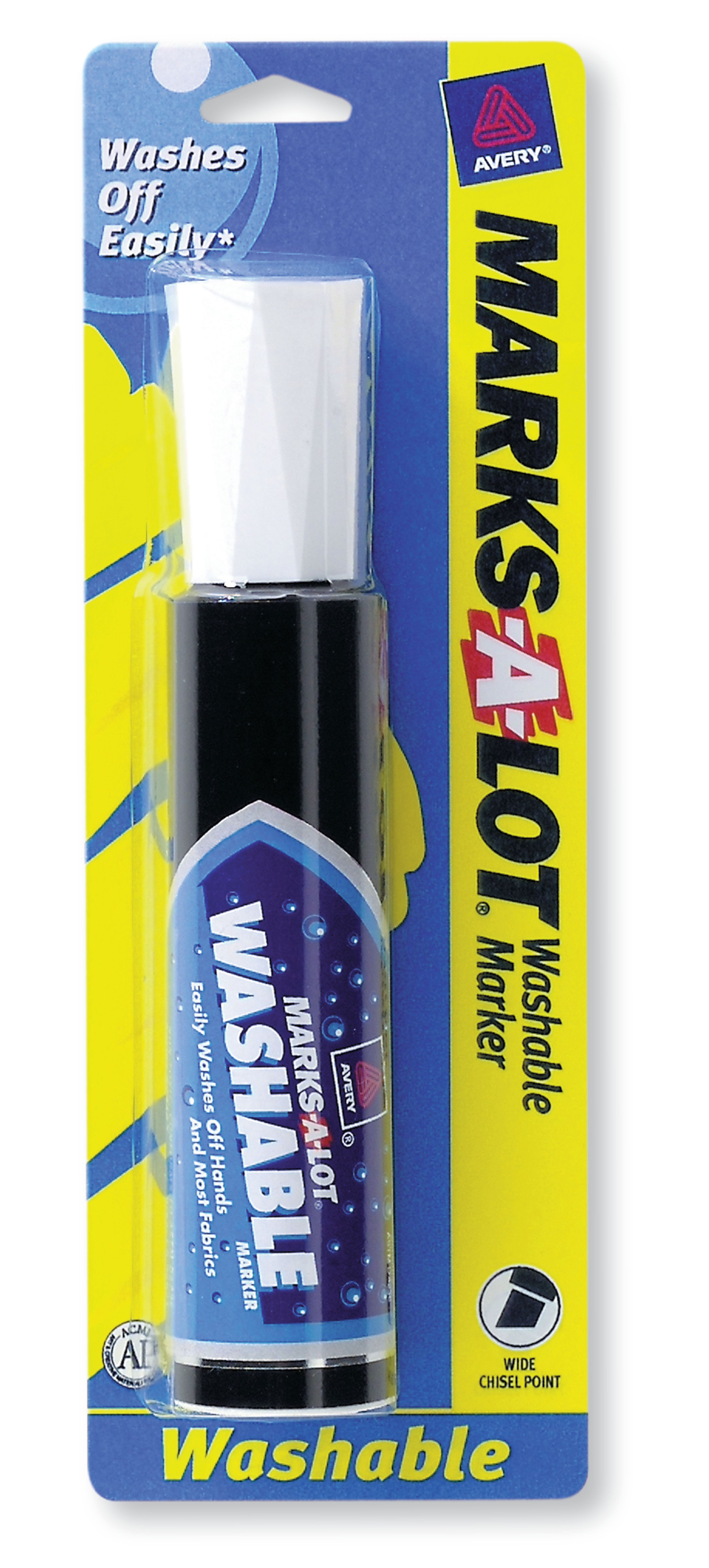 Marks-A-Lot® Jumbo Washable Marker, Chisel Tip, Black (24158) | Avery.com