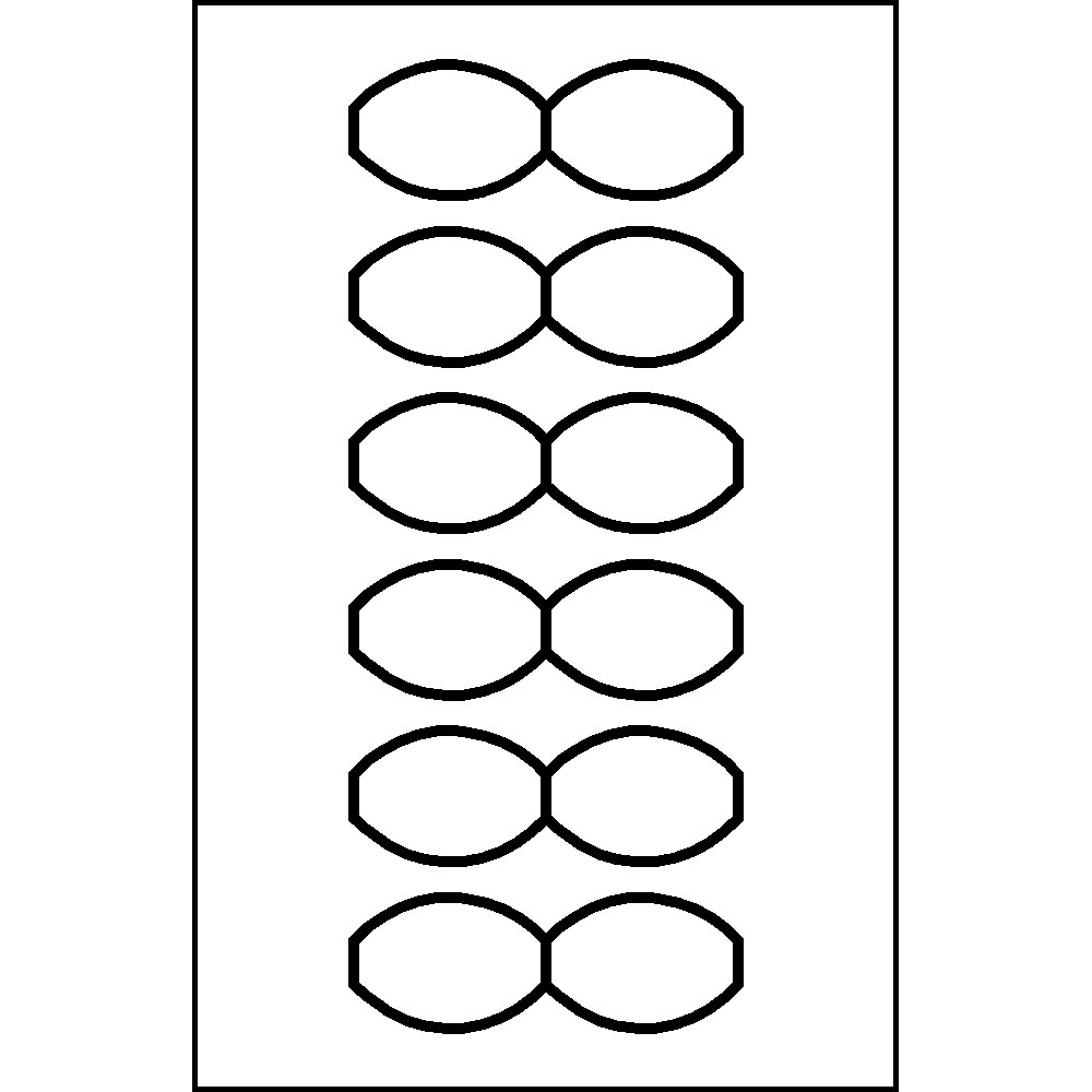 Template for Avery 11118 Mini Style Edge Insertable Dividers, 5-Tab ...