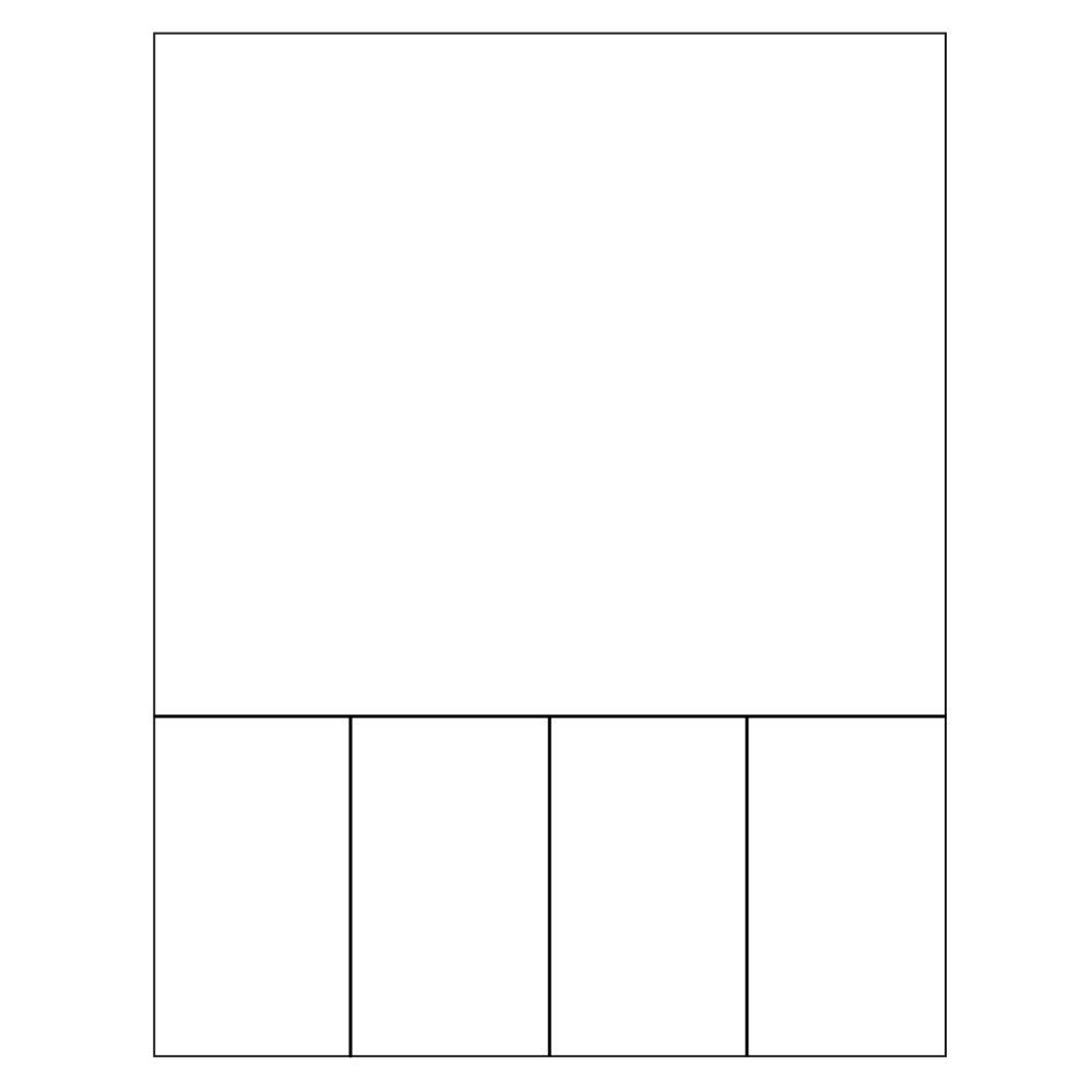 Template for Avery 16152 Tri-Fold Brochure with Tear-Away Cards 8-1/2 ...