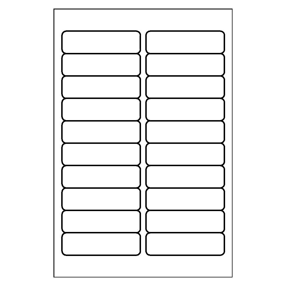 Template for Avery 2209 Print or Write Multi-Use Labels 1/2" x 1-3/4 ...