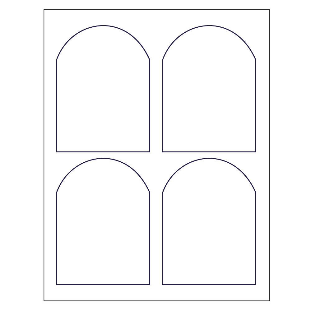 Template for Avery 22826 Print-to-the-Edge Arched Labels 4-3/4" x 3-1/2 ...