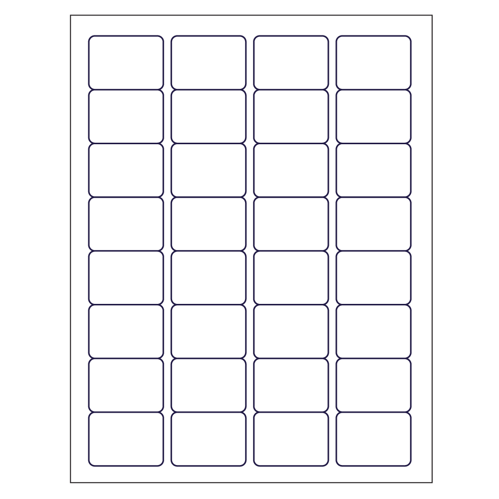 Template for Avery 22828 Durable Rectangular Labels 1-1/4" x 1-3/4 ...