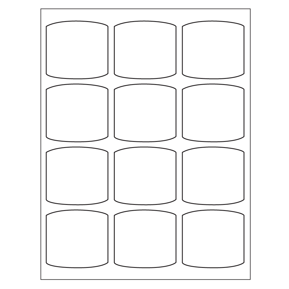Template for Avery 41459 Print-to-the-Edge Arched Square Labels 2-1/2" x 2-5/16" | Avery.com