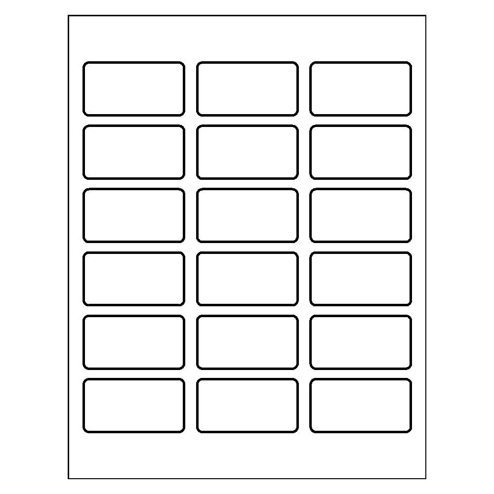 Template for Avery 4224 Rectangle Dissolvable Labels 1-1/4" x 2-3/8 ...