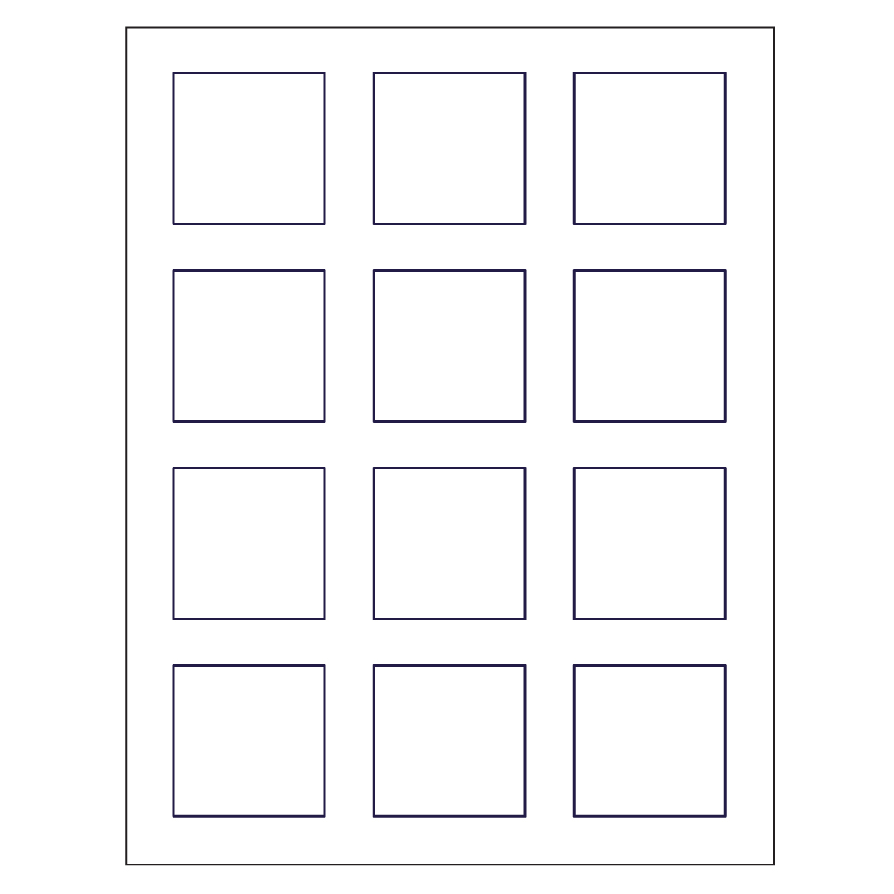 Template for Avery 5908 Glitter Stickers 2" x 2" | Avery.com