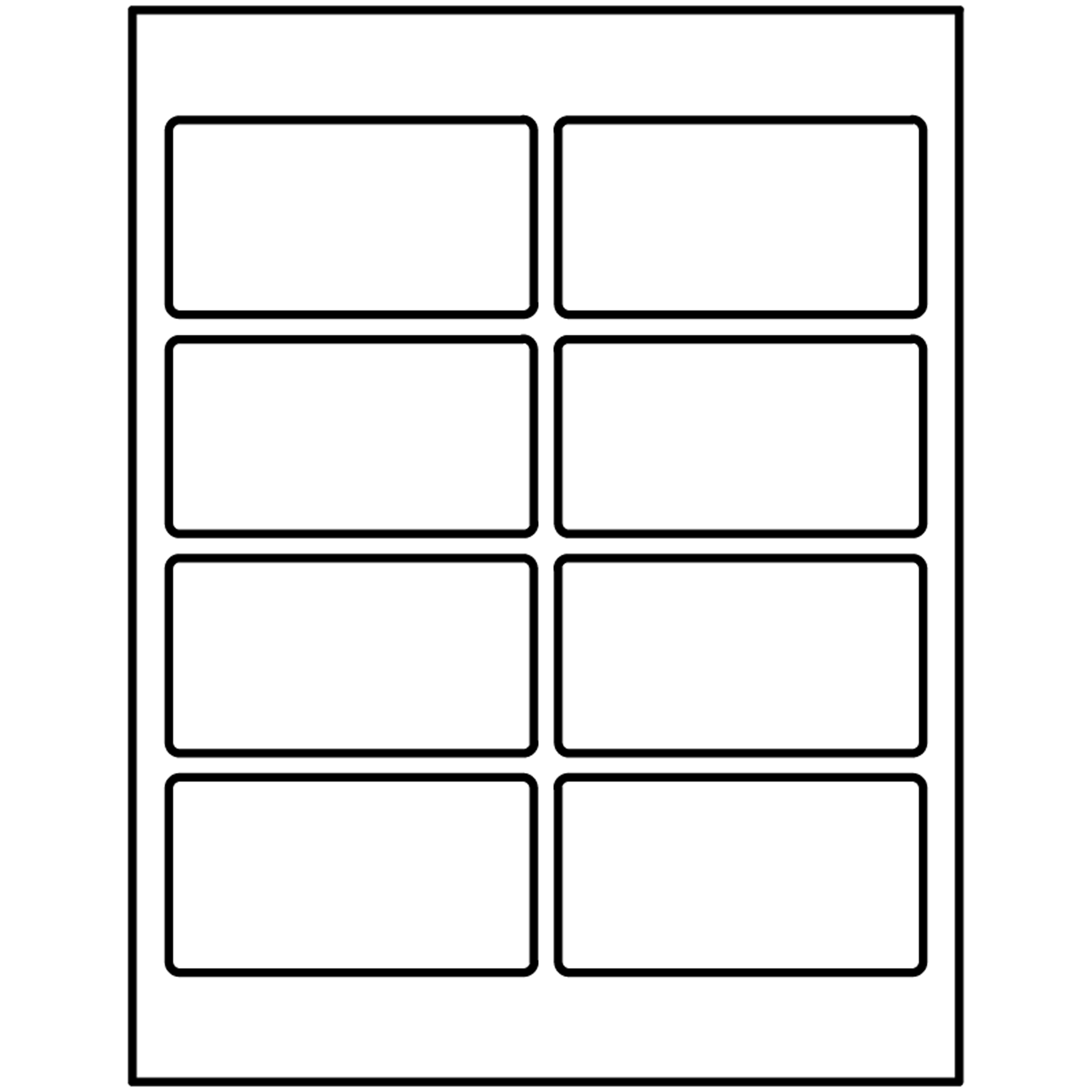 Template for Avery 64504 Rectangle Labels 2" x 3-3/4" | Avery.com