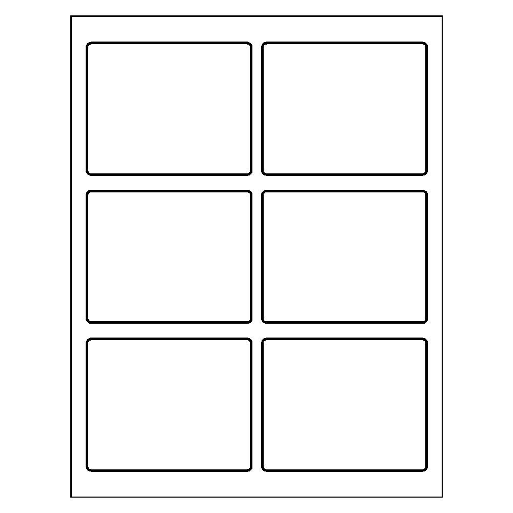 Template for Avery 6874 Print-to-the-Edge Shipping Labels 3" x 3-3/4 ...