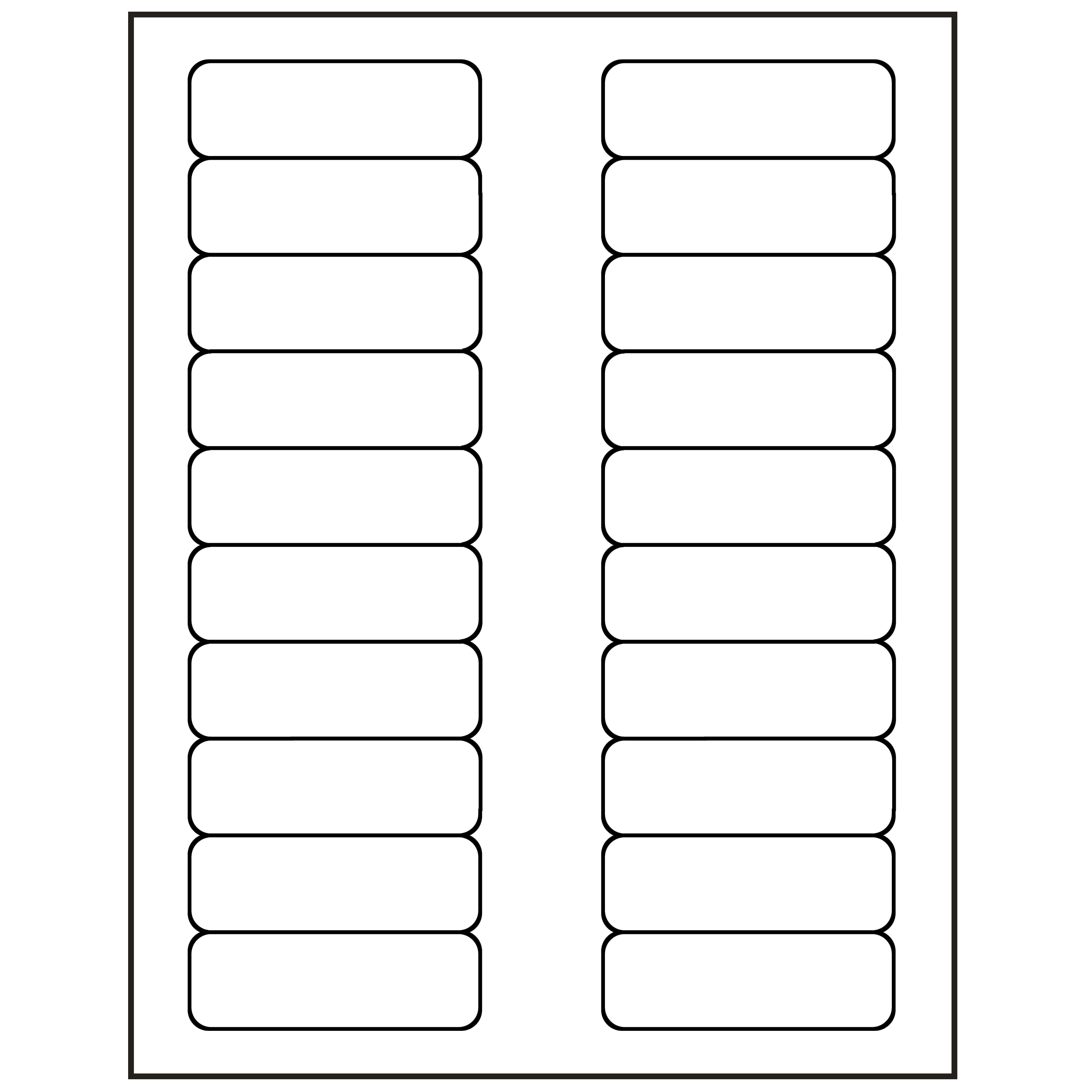 Template for Mighty Badge 71207 Reusable Name Badge System 1" x 3 ...