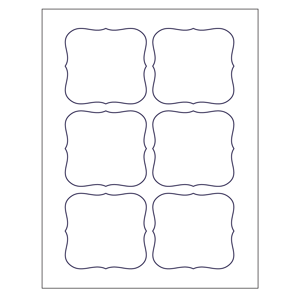 Template for Avery 72473 Flourish Shape Labels | Avery.com