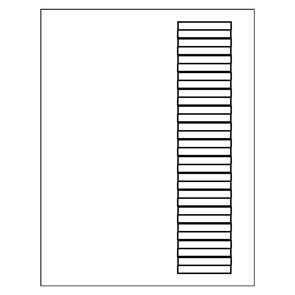 Template for Avery 74160 Inserts for Tabbed Sheet Protectors, 5-Tab ...