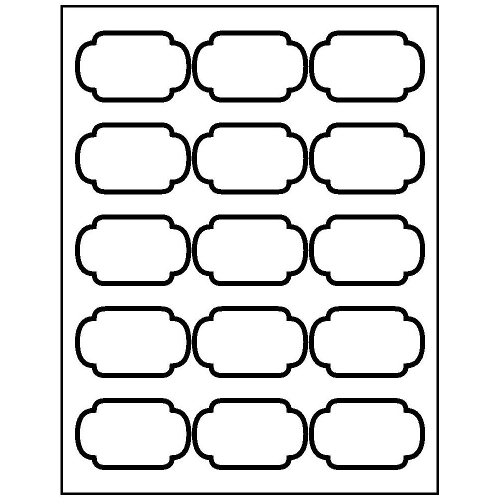 Template for Avery 80501 Scroll Oval Labels 2-1/2" x 1-1/2" | Avery.com