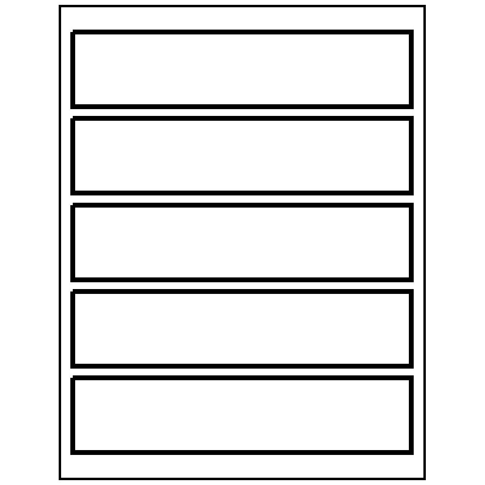 Template for Avery 8217 Wraparound Address Labels 7-17/20" x 1-3/4 ...