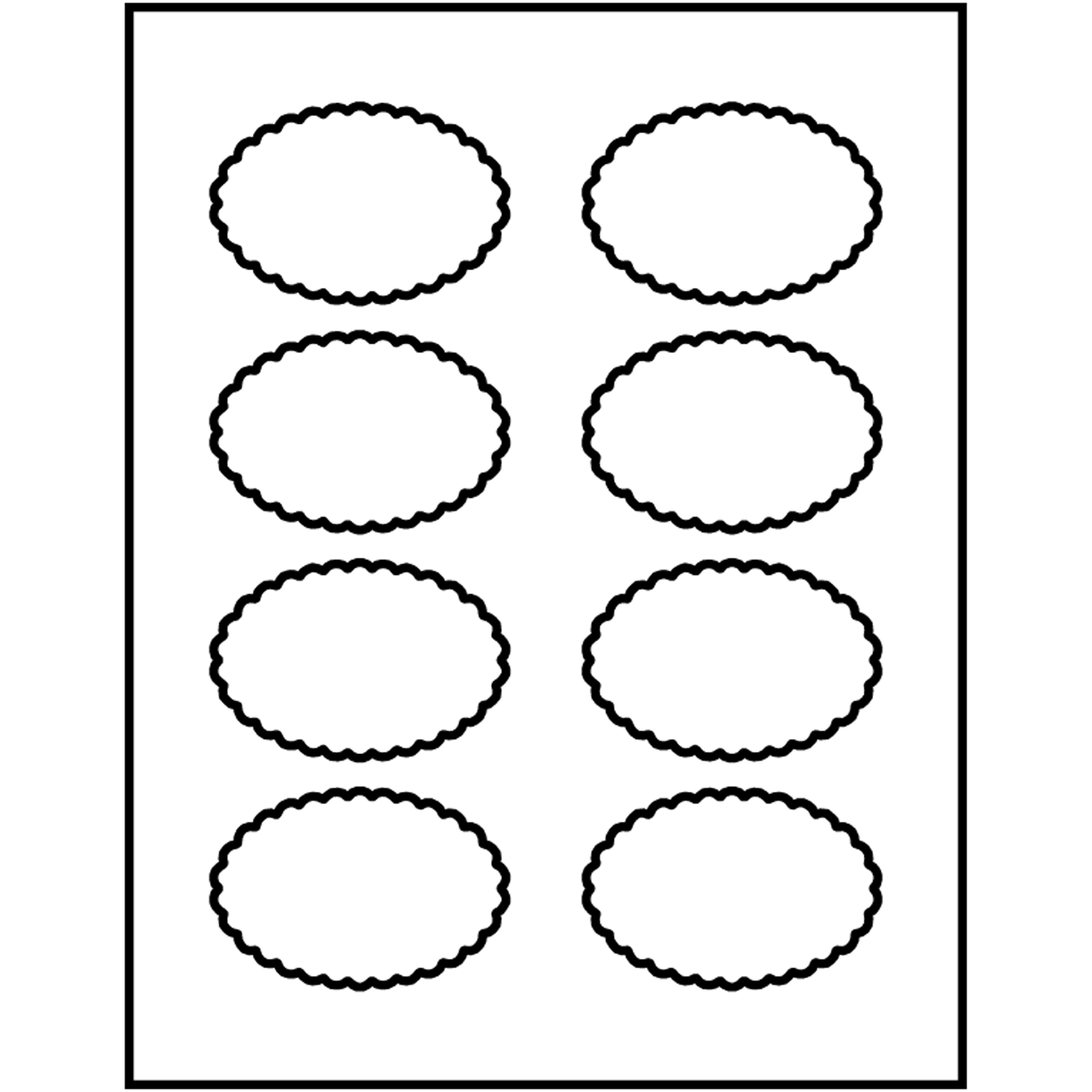 Template for Avery Presta® 94060 Oval Scalloped Labels 2" x 3" | Avery.com