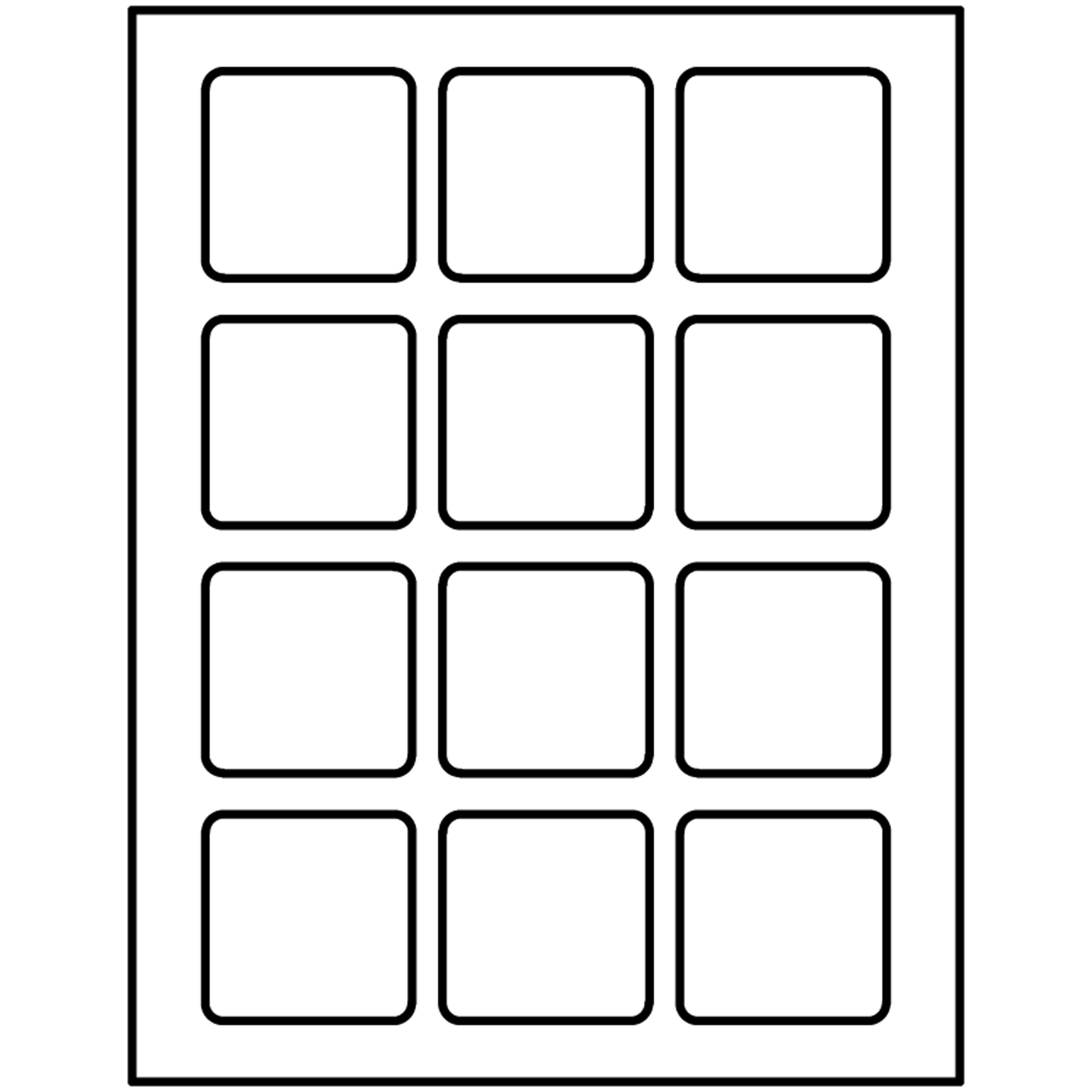 Template for Avery Presta® 94105 Square Labels 2-1/8" x 2-1/8" | Avery.com