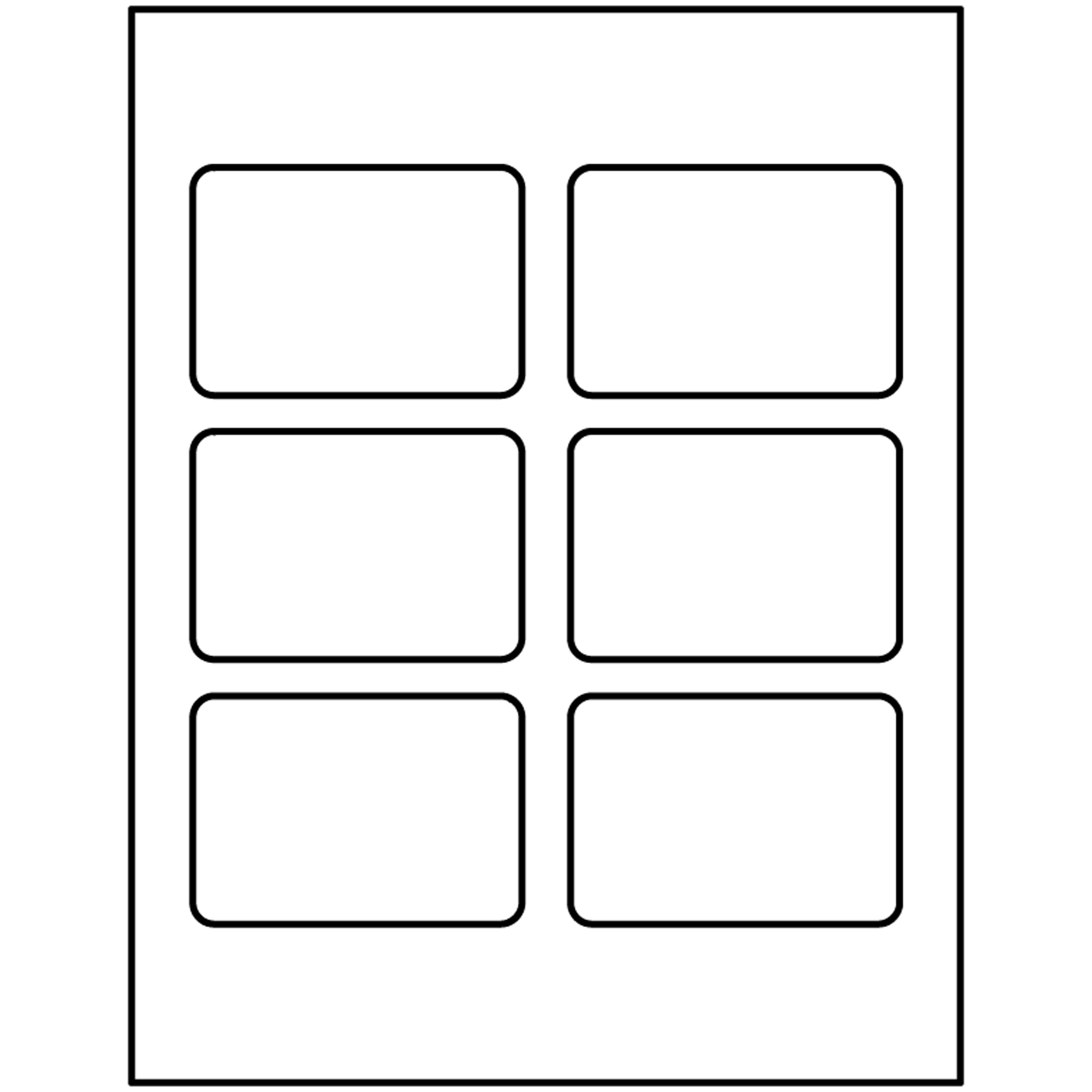 Template for Avery Presta® 94212 Rectangle Labels 2-1/3" x 3-3/8 ...
