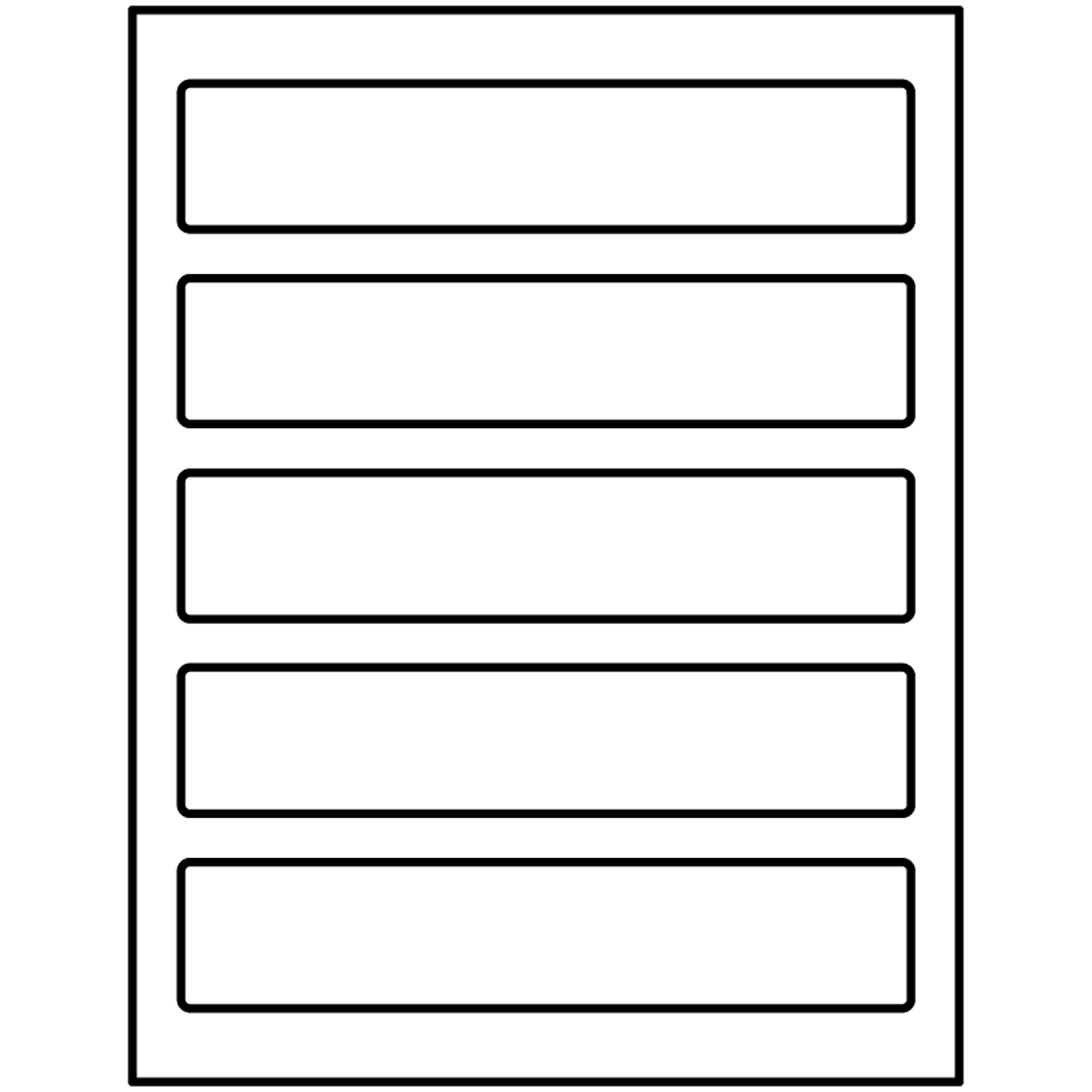 Template for Avery Presta® 94231 Rectangle Labels 1-1/2" x 7-1/2 ...