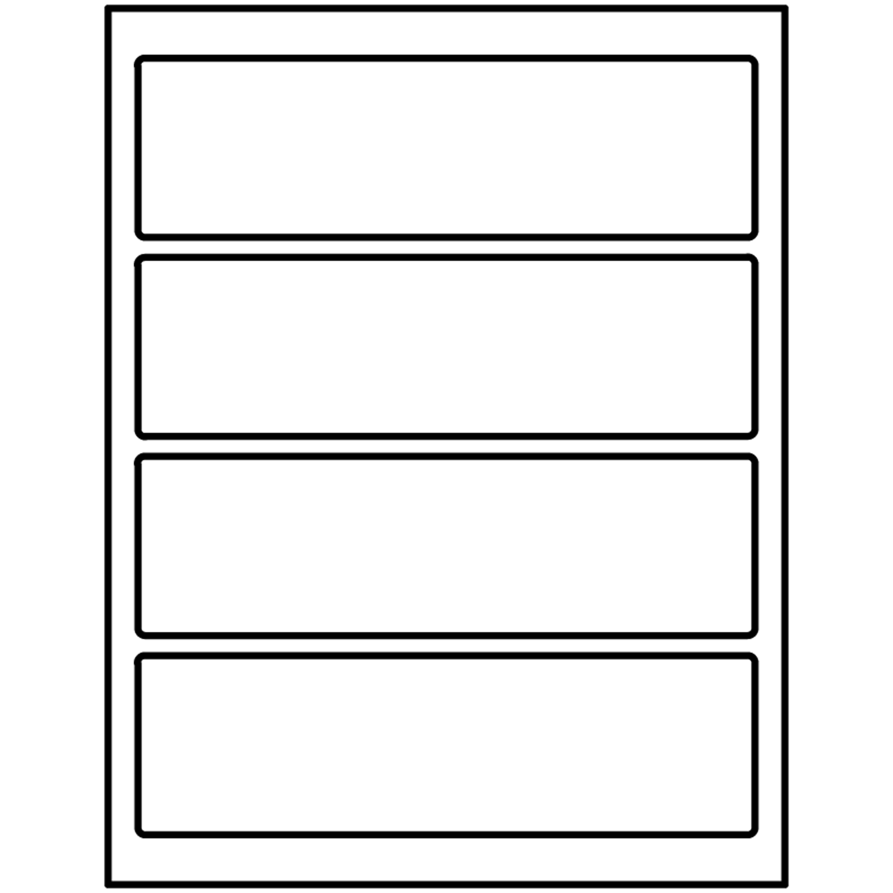Template for Avery Presta® 94244 Rectangle Labels 2-1/4" x 7-3/4 ...