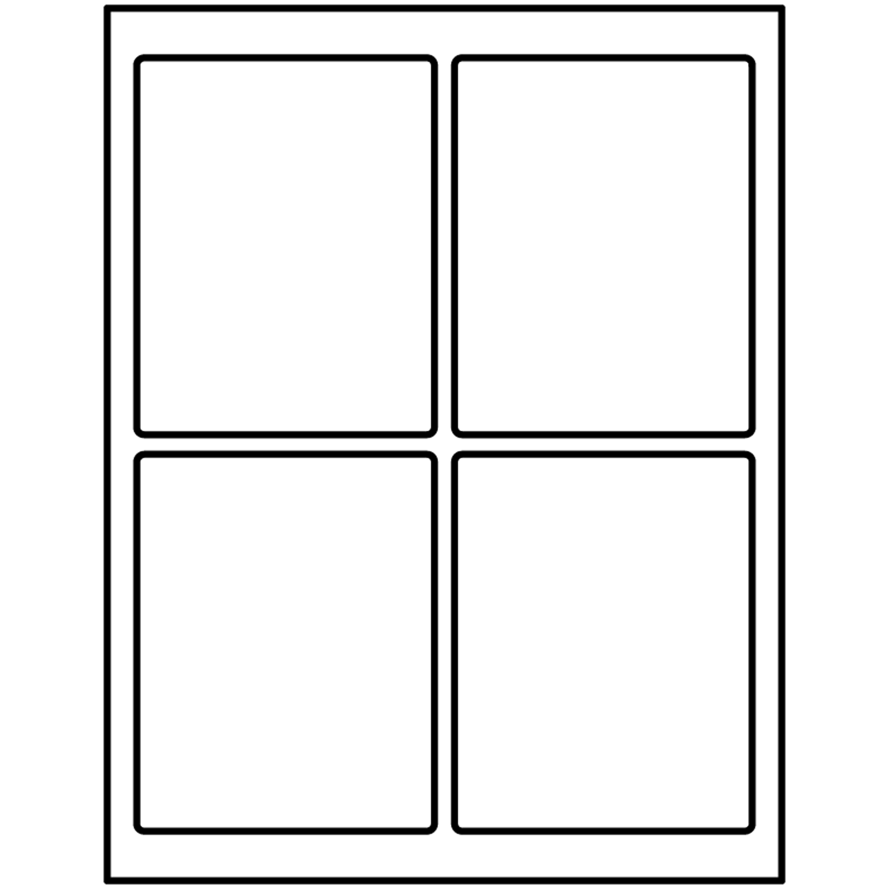 Template for Avery Presta® 94254 Rectangle Labels 4-3/4" x 3-3/4 ...